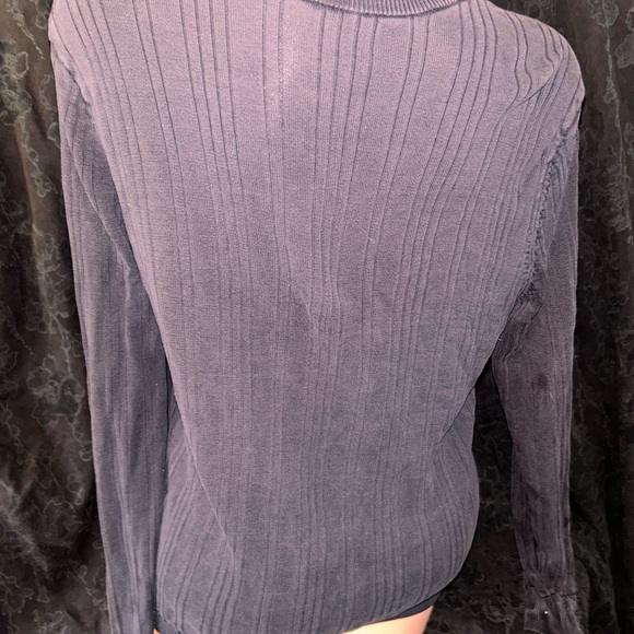 Murano | Sweaters | Murano Gray Crewneck Sweater With Ribbed Knit Silk ...
